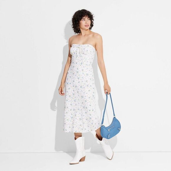 wild fable | Dresses | Womens Linen Tube Corset Bodycon Dress Wild ...